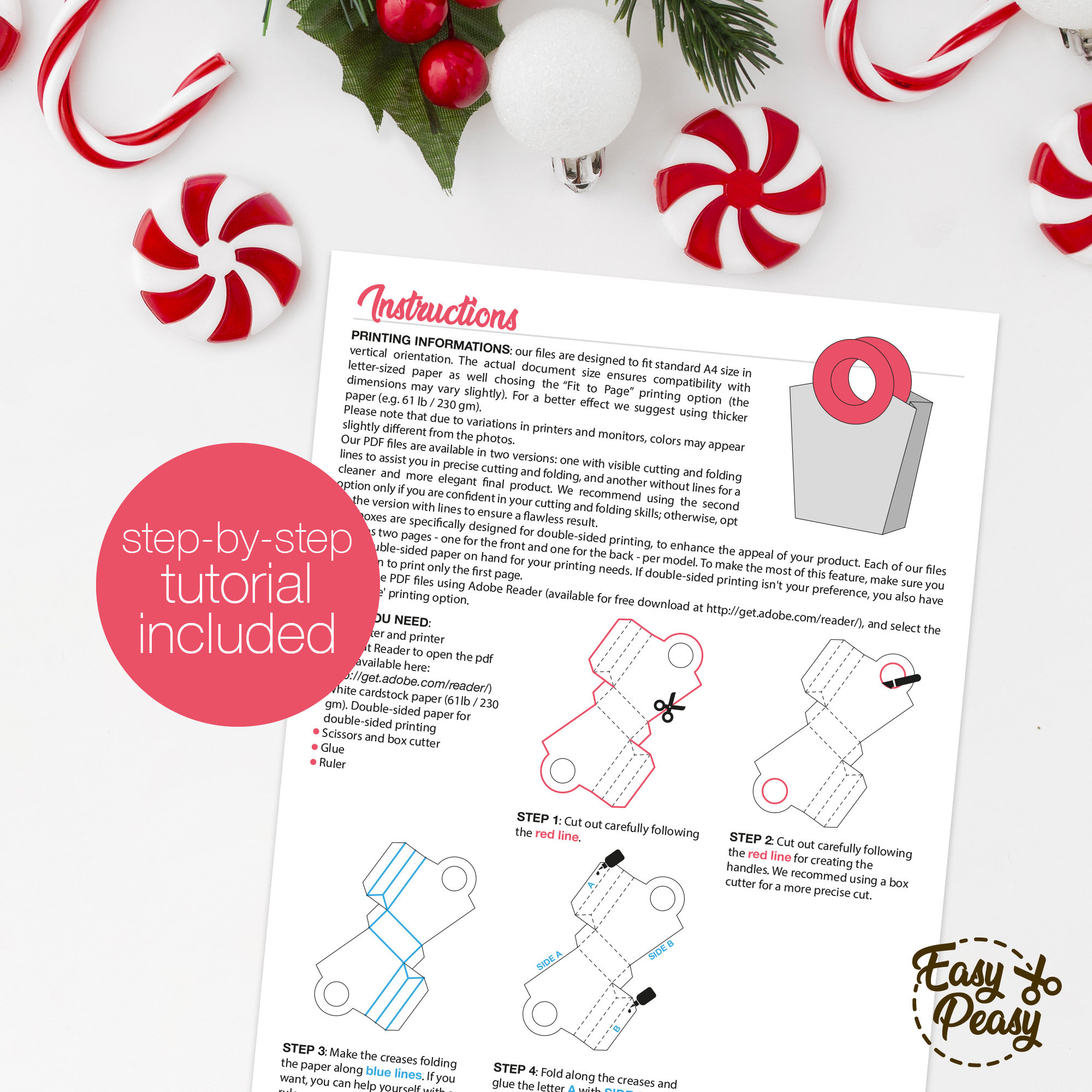 DIY Christmas Candy Gift Bags for Christmas Candy Gift Basket Printable ...