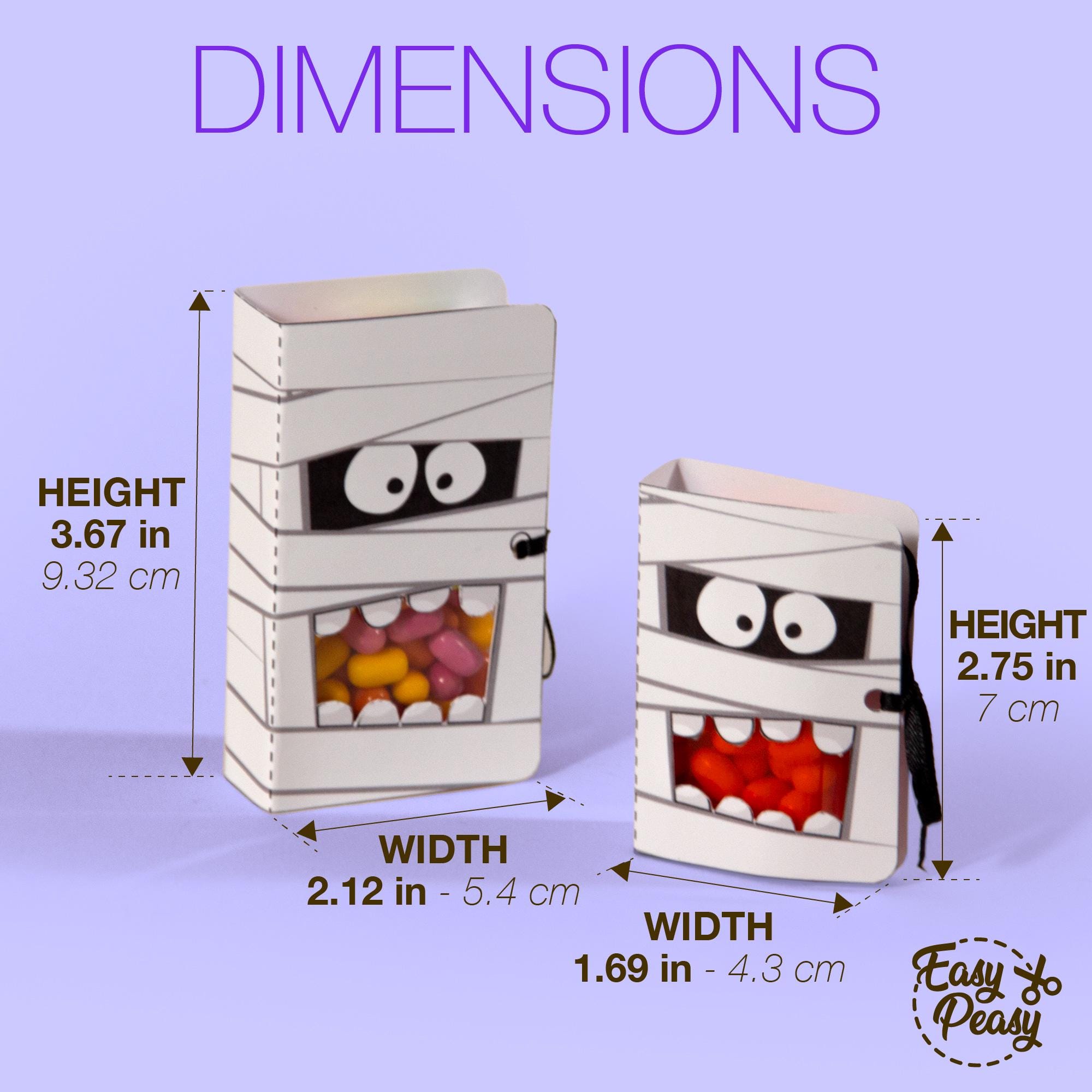 DIY Halloween Printable Scary Monster Tic Tac Holder - Snack Box Gift ...