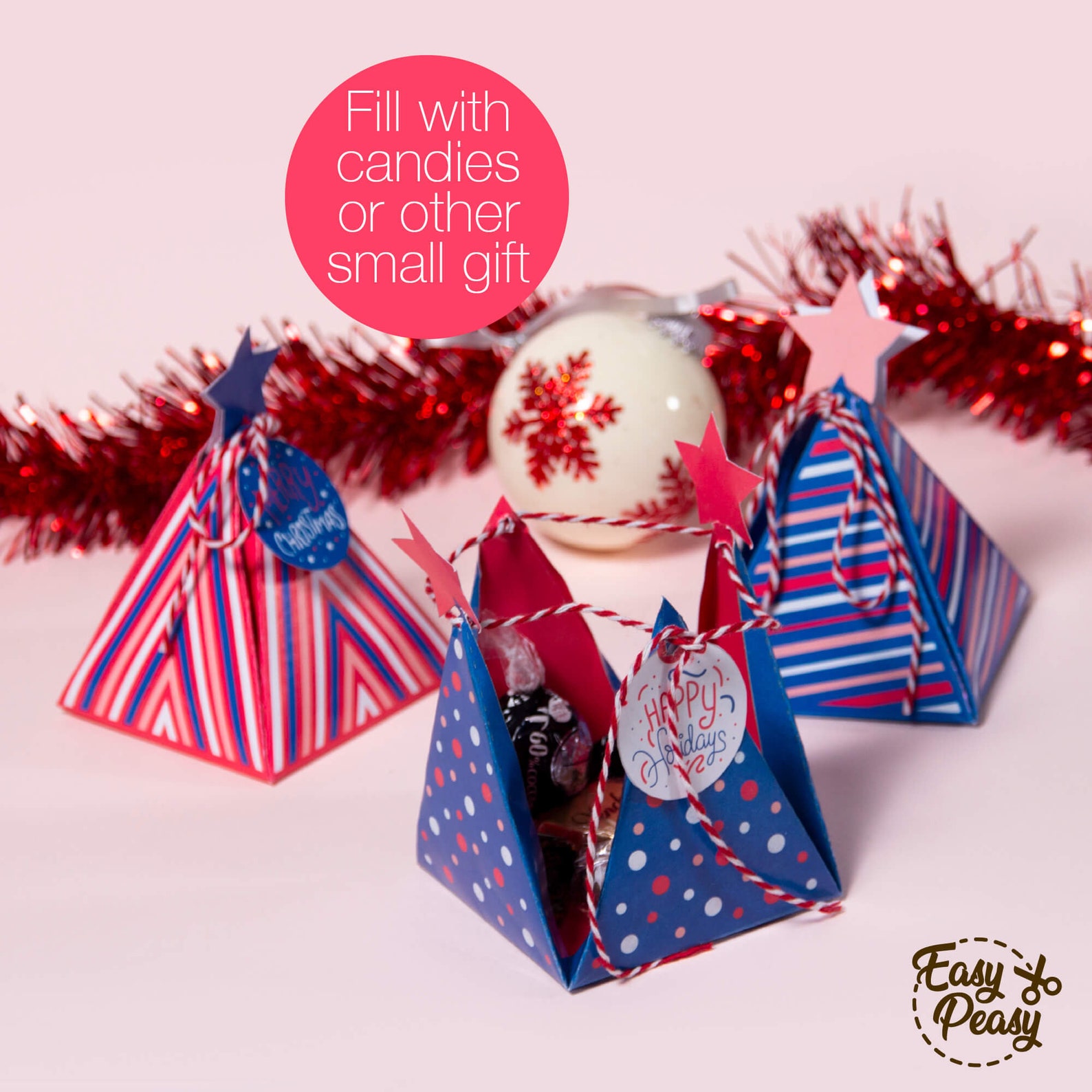 DIY Printable Christmas Tree Candy Gift Boxes - Templates for Christmas ...