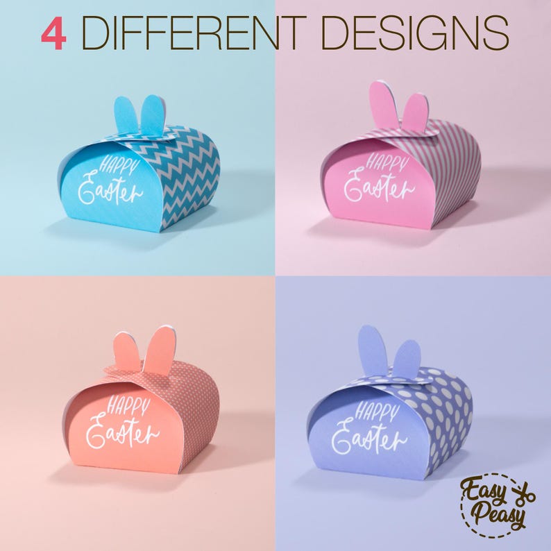 Diy Easter Printable Boxes for Chocolate Gift Box Fo Easter Egg Hunt ...