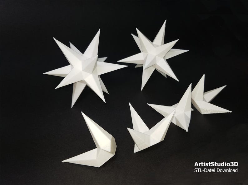 3D Star; Star for 3D Printing; Star; STL File for 3D Printer, Download ...