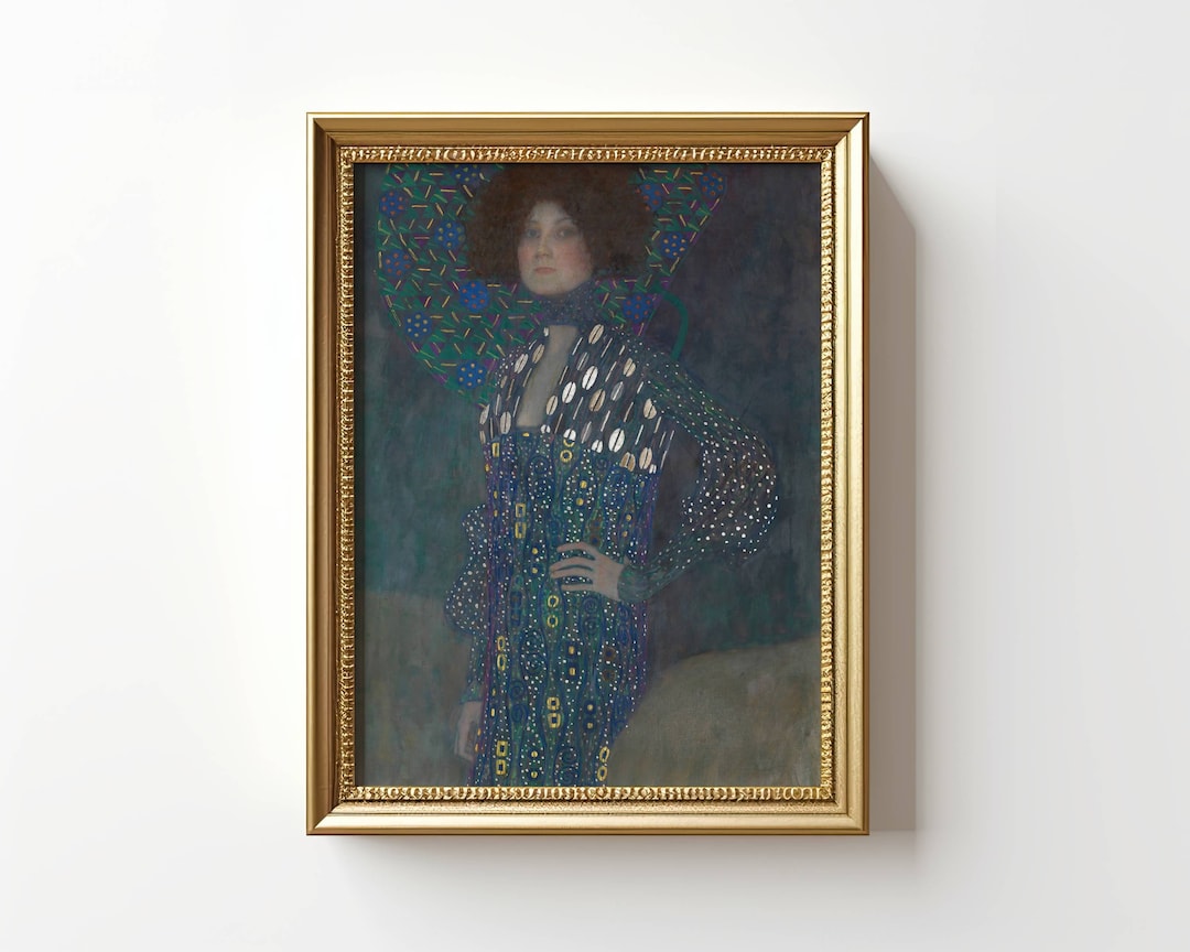 Gustav Klimt Emilie Floge Portrait, Vintage Art Poster - Etsy