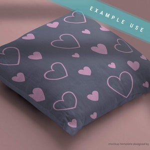 Seamless Heart Pattern SVG, PNG and AI | Hand-drawn Scattered Hearts ...