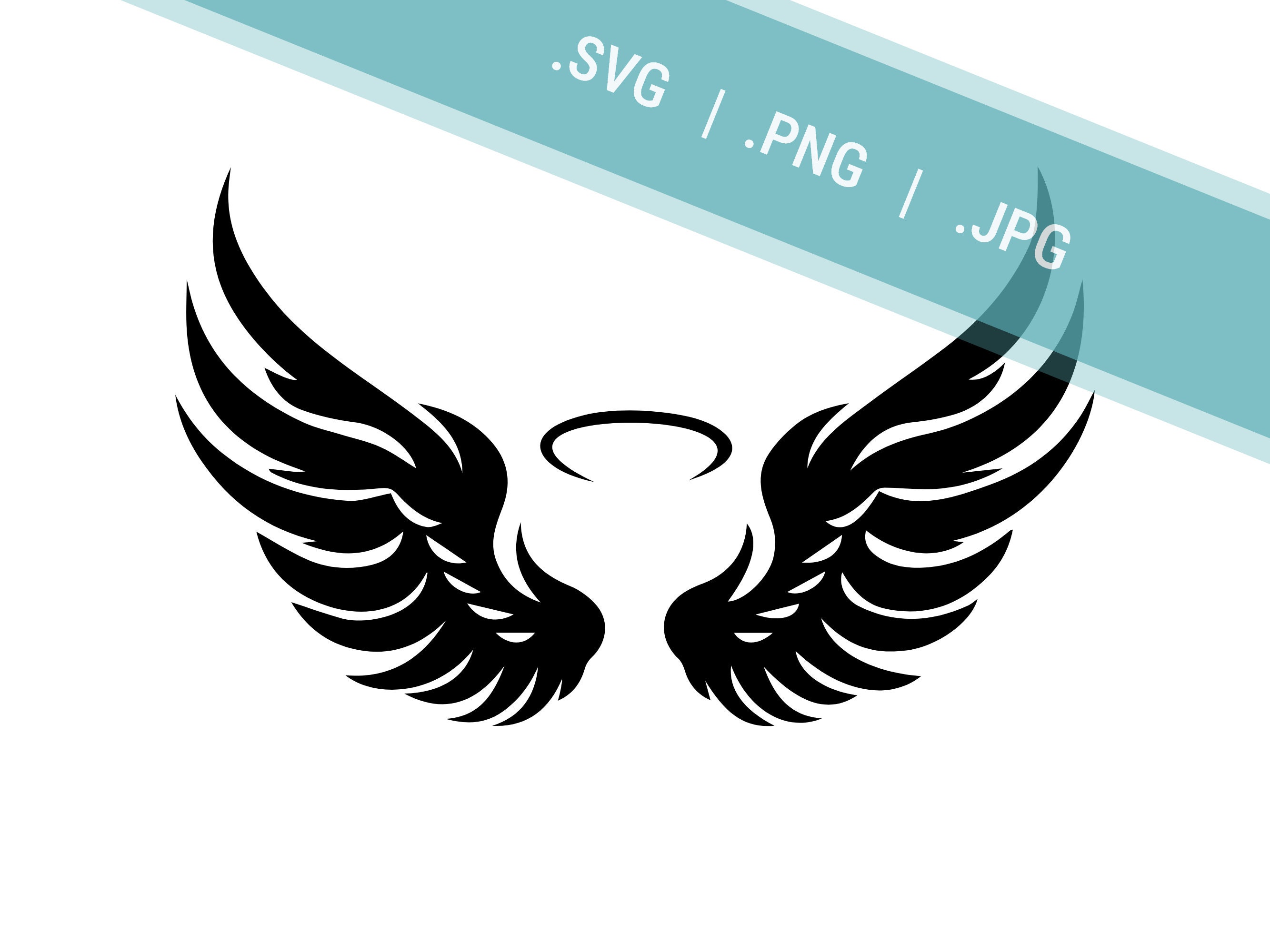 Angel Wings and Halo SVG | Vector Art | in Loving Memory Svg | Cut File ...