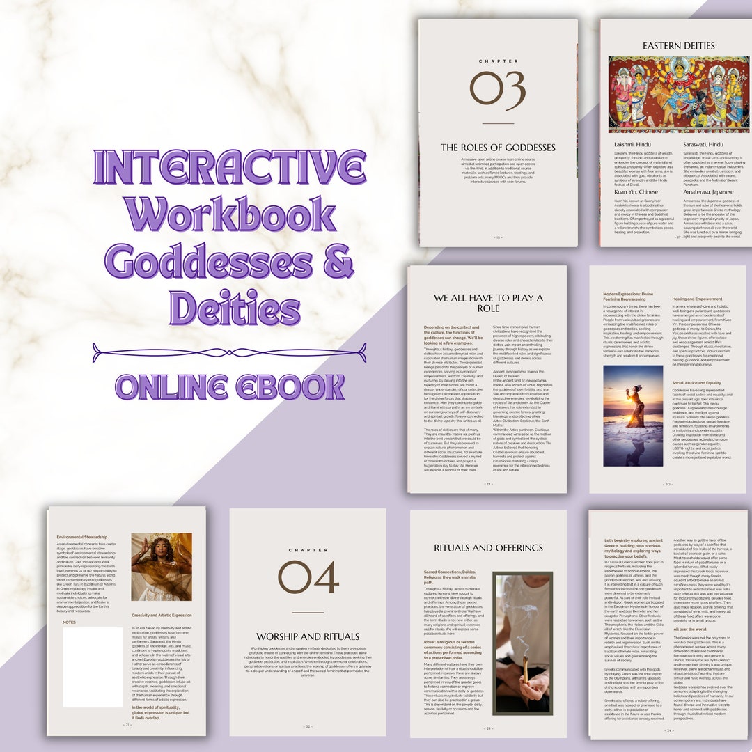 INTERACTIVE Workbook Goddess & Deities | THE Ultimate Divinity Guide ...
