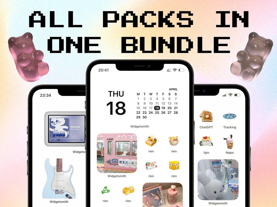 Ultimate Aesthetic Mega Pack for iPhone - 230+ Icons, Widgets, Wallpapers | Kawaii, Y2K ...