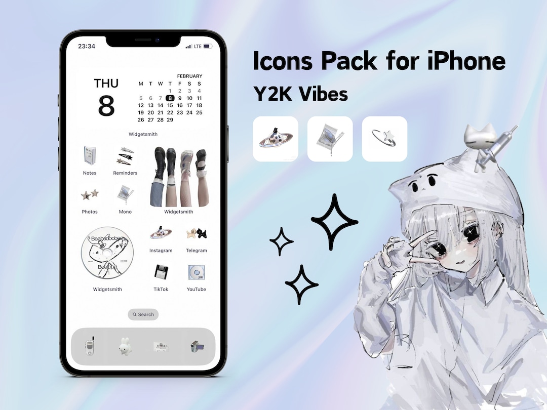 Y2K Vibes: Icon Pack for iPhone - 30+ Icons, Widgets & Wallpapers ...
