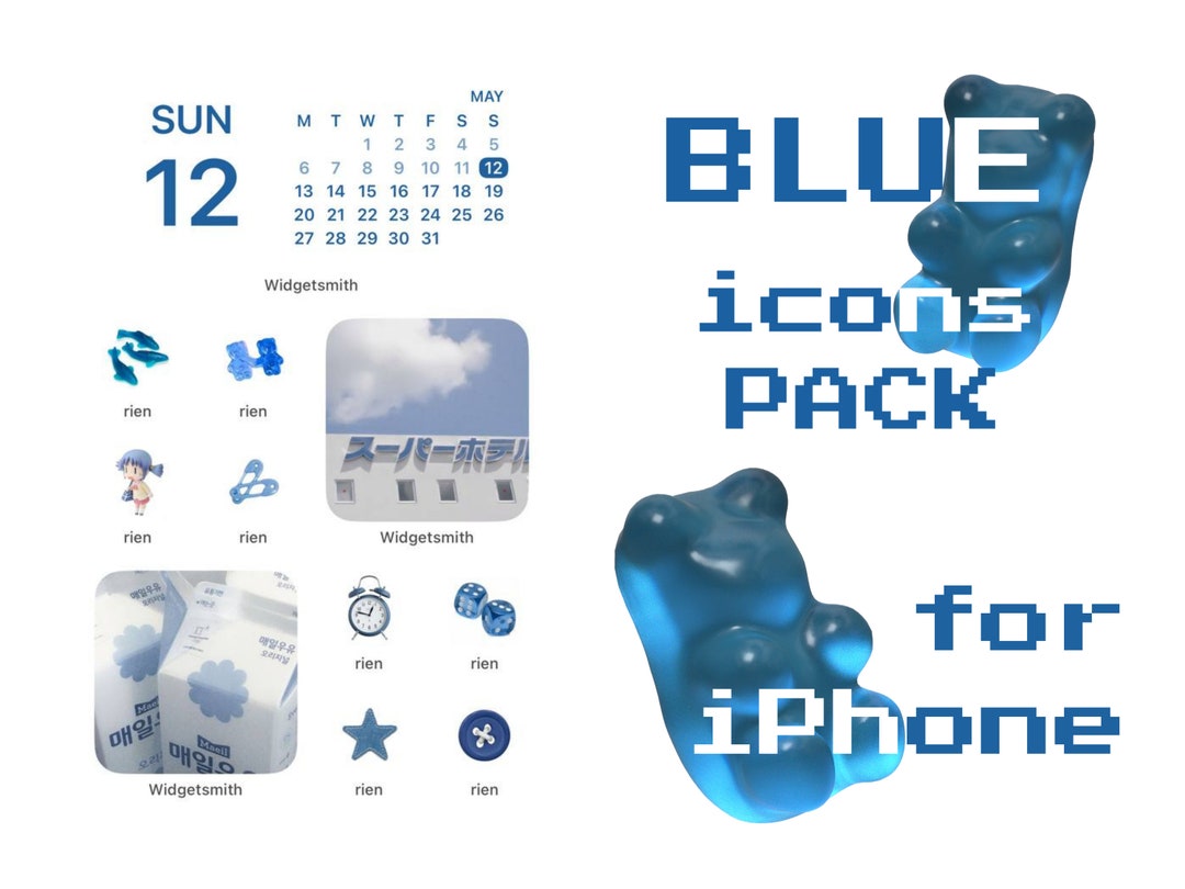 Blue Pack for iPhone - 30+ Icons, Widgets & Wallpapers | Updatable Pack ...