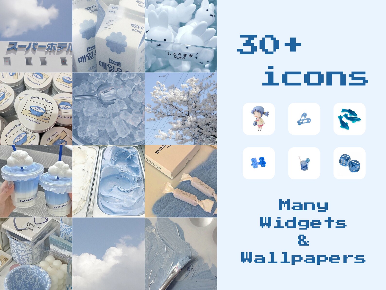 Blue Pack for iPhone - 30+ Icons, Widgets & Wallpapers | Updatable Pack ...