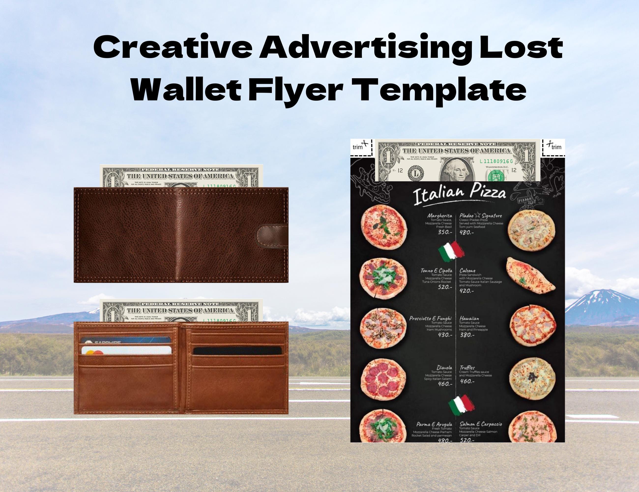 Creative Lost Wallet Flyer Template: Unique Advertising (canva Editable ...
