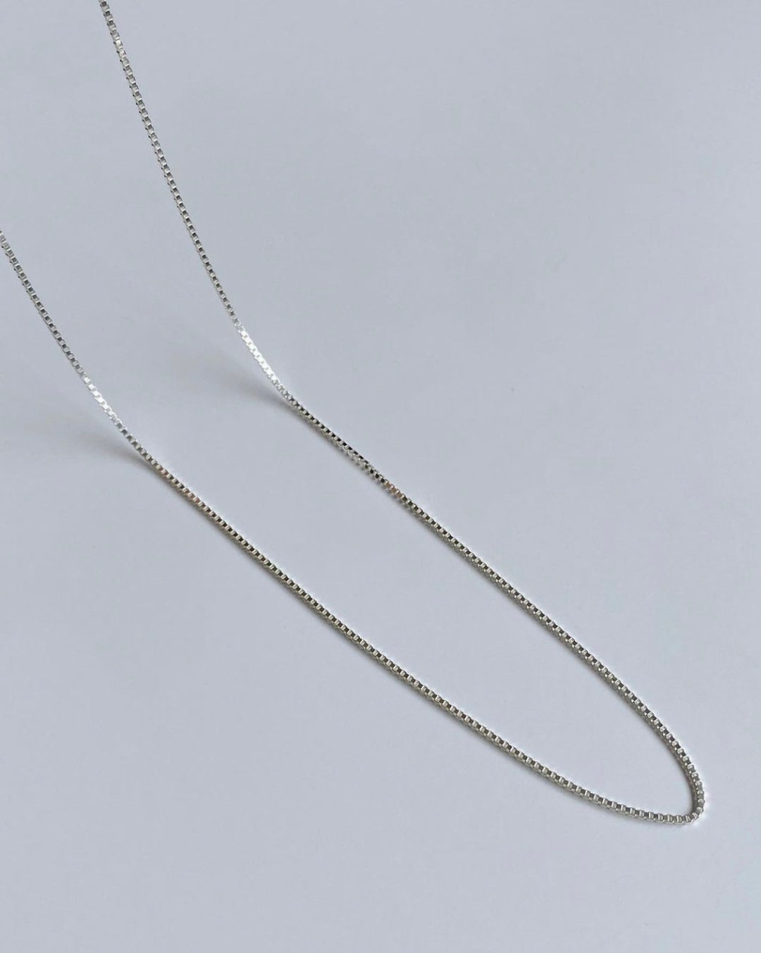 20 Inch Solid Sterling Silver Box Chain - 1mm - Etsy