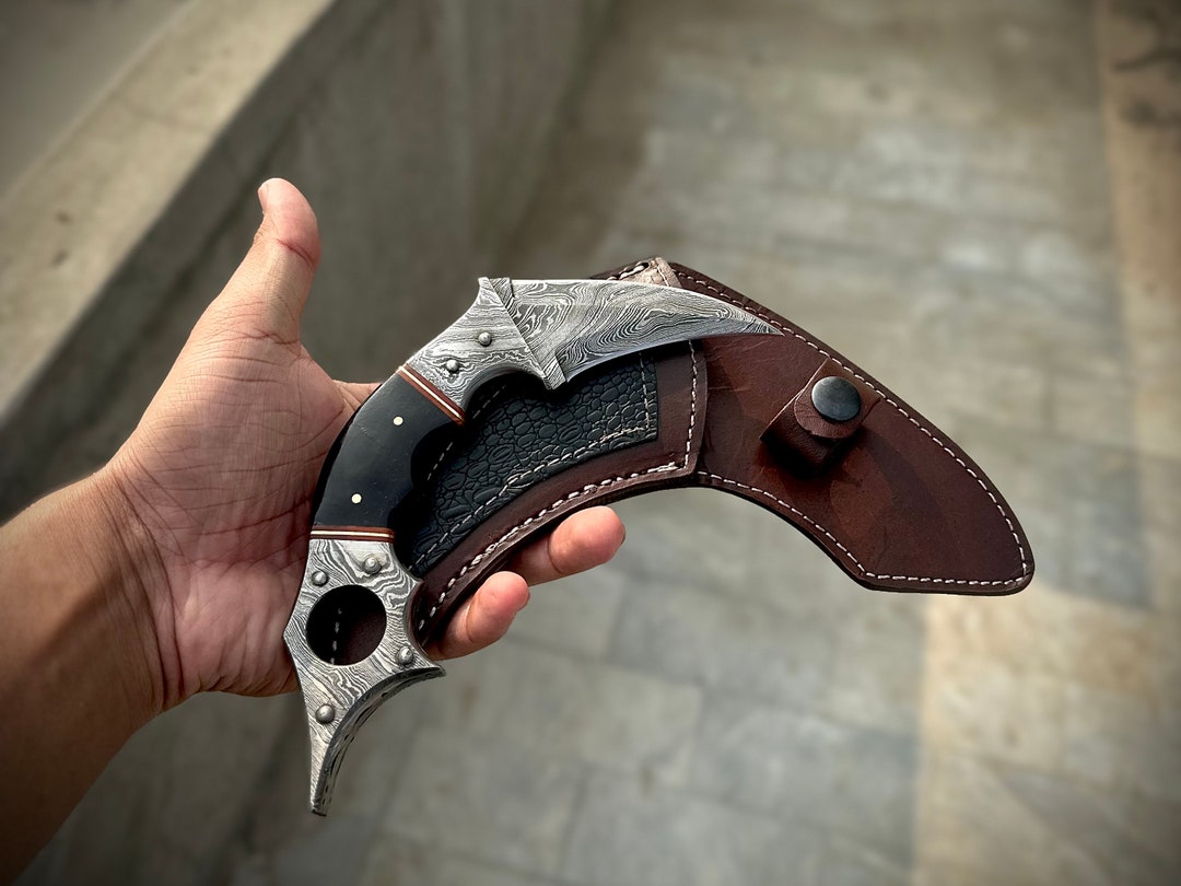 Hand Forged Damascus Steel Karambit Knife | Unique Christmas Gift for ...
