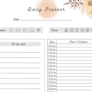Daily Planner Printable Daily Planner Planner PDF Digital Download ...