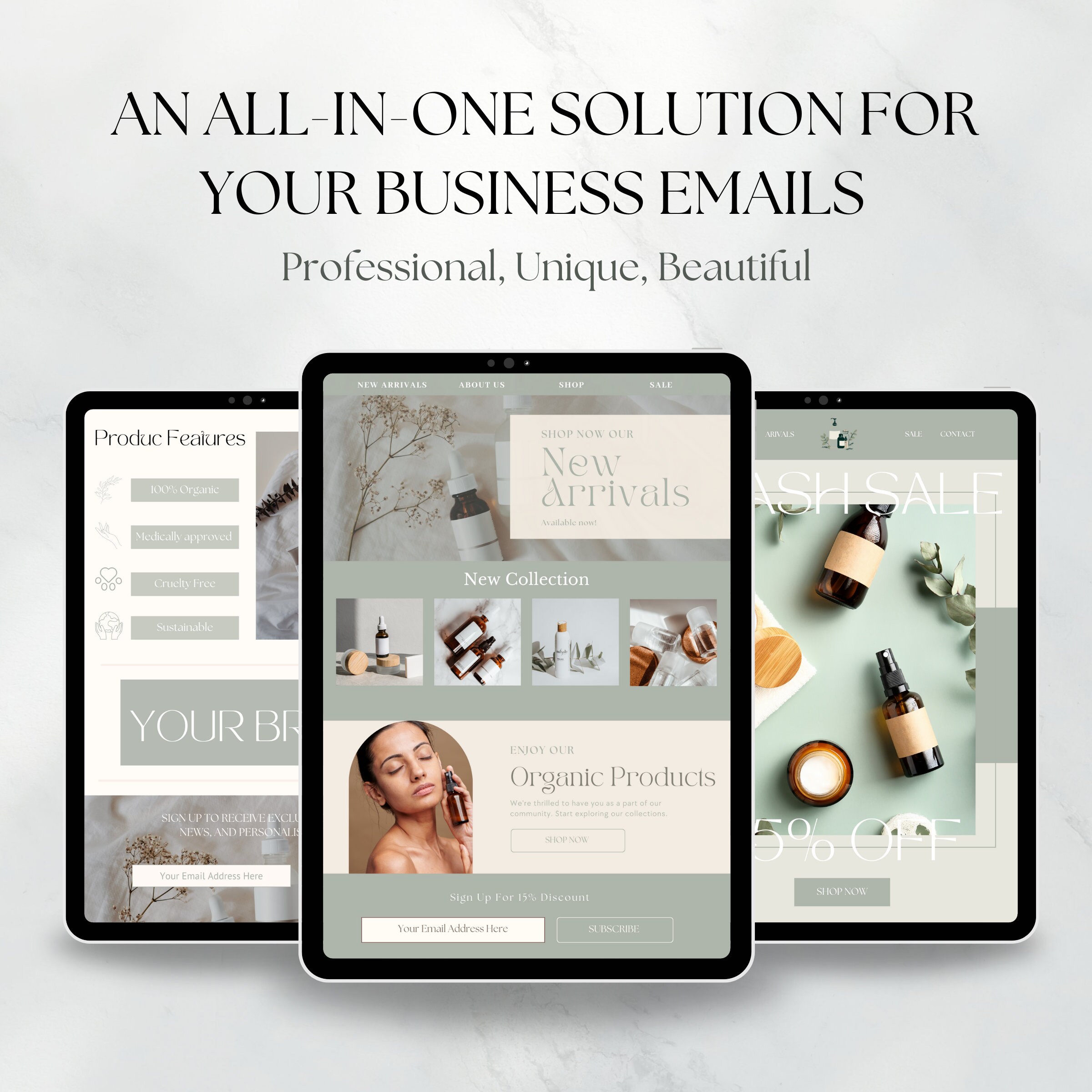 Email Newsletter Template Bundle, Email Marketing Kit, Newsletter ...