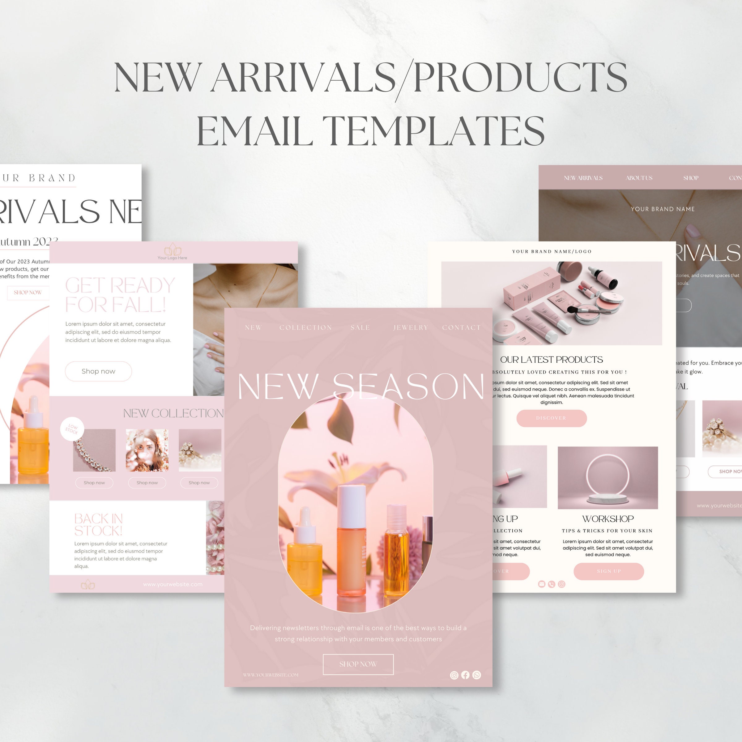Email Newsletter Template Bundle, Newsletter Template Kit, Email ...