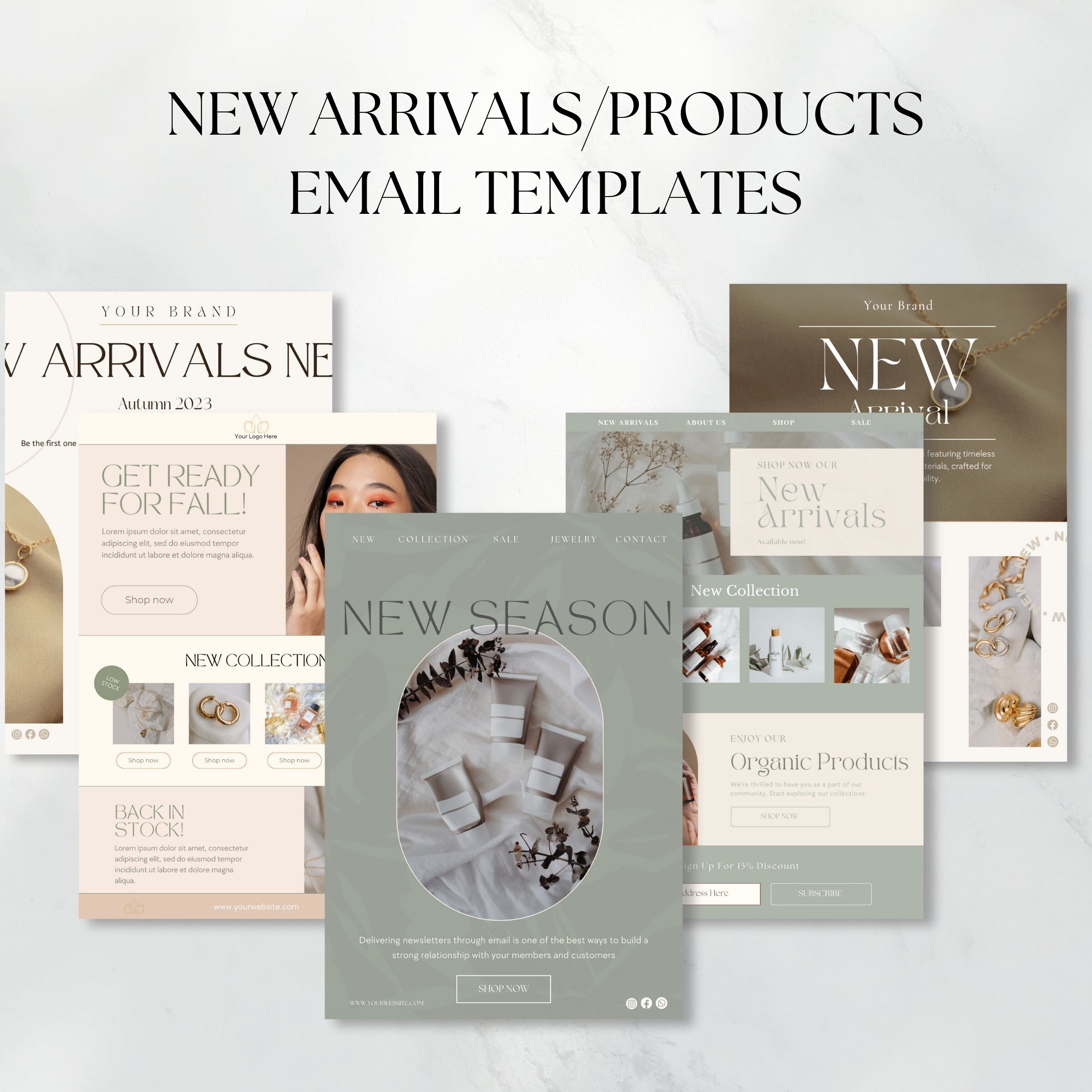 Email Newsletter Template Bundle, Email Marketing Kit, Newsletter ...