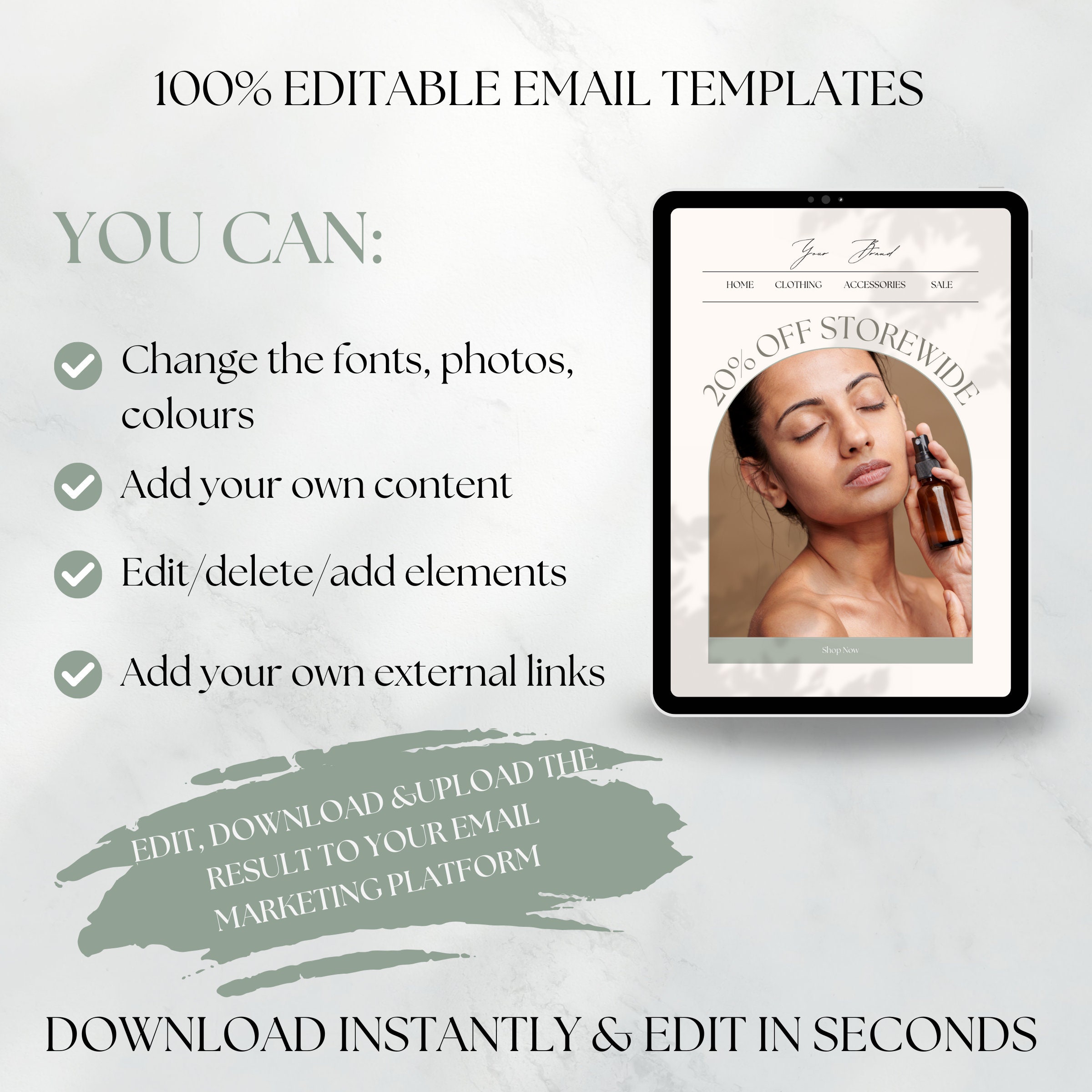 Email Newsletter Template Bundle, Email Marketing Kit, Newsletter ...