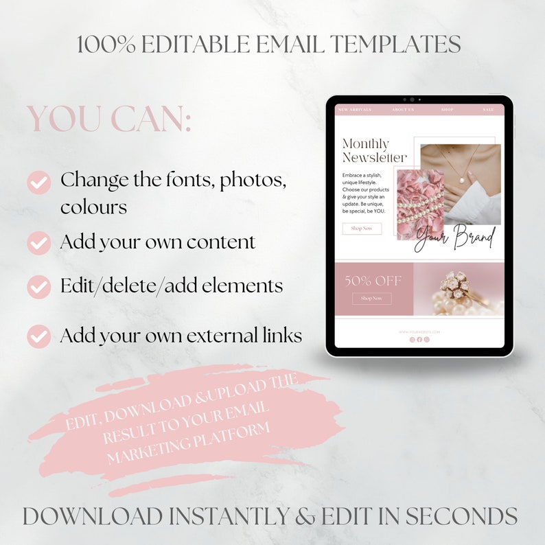 Email Newsletter Template Bundle, Newsletter Template Kit, Email ...
