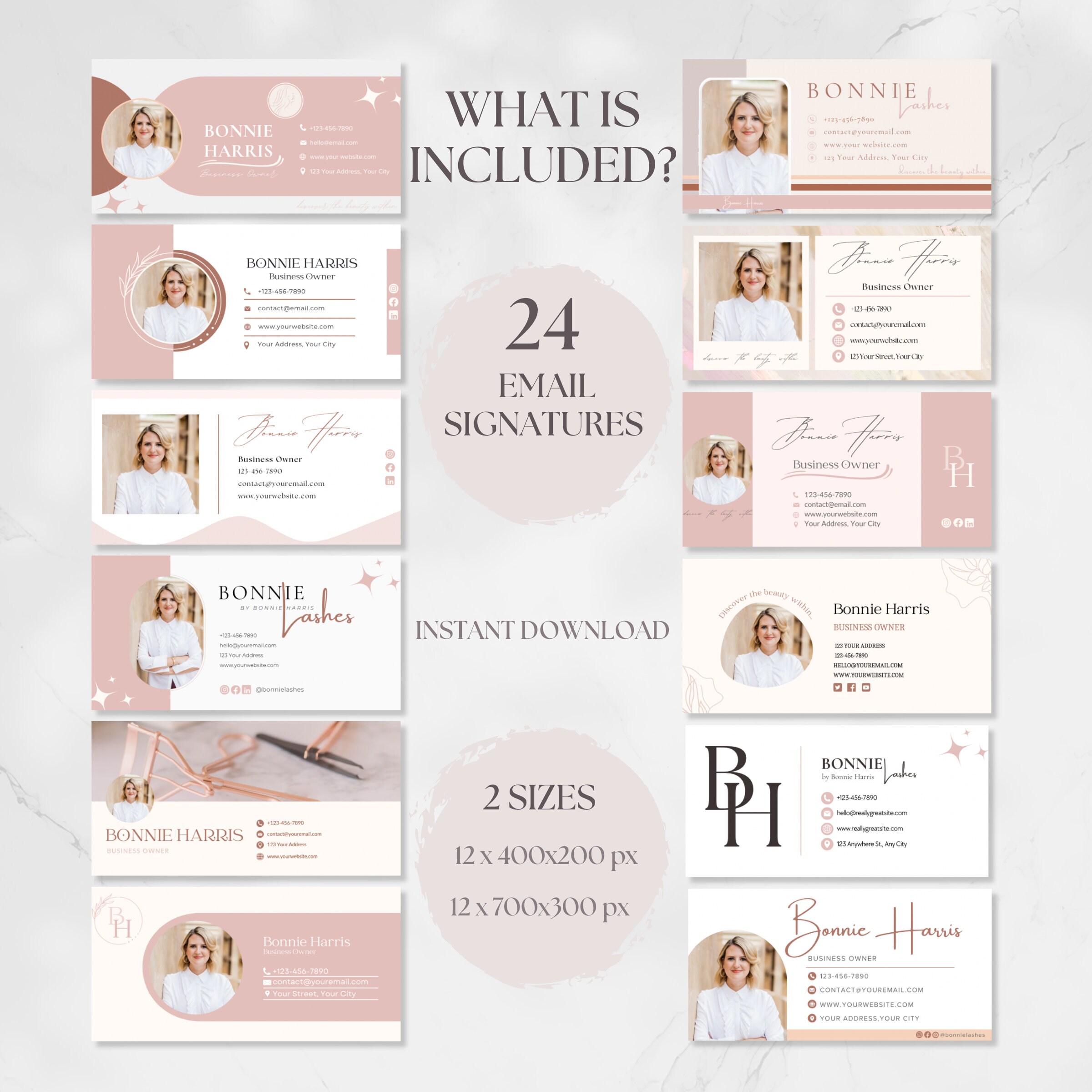 Email Signature Template Bundle, Email Marketing, Email Signature for ...