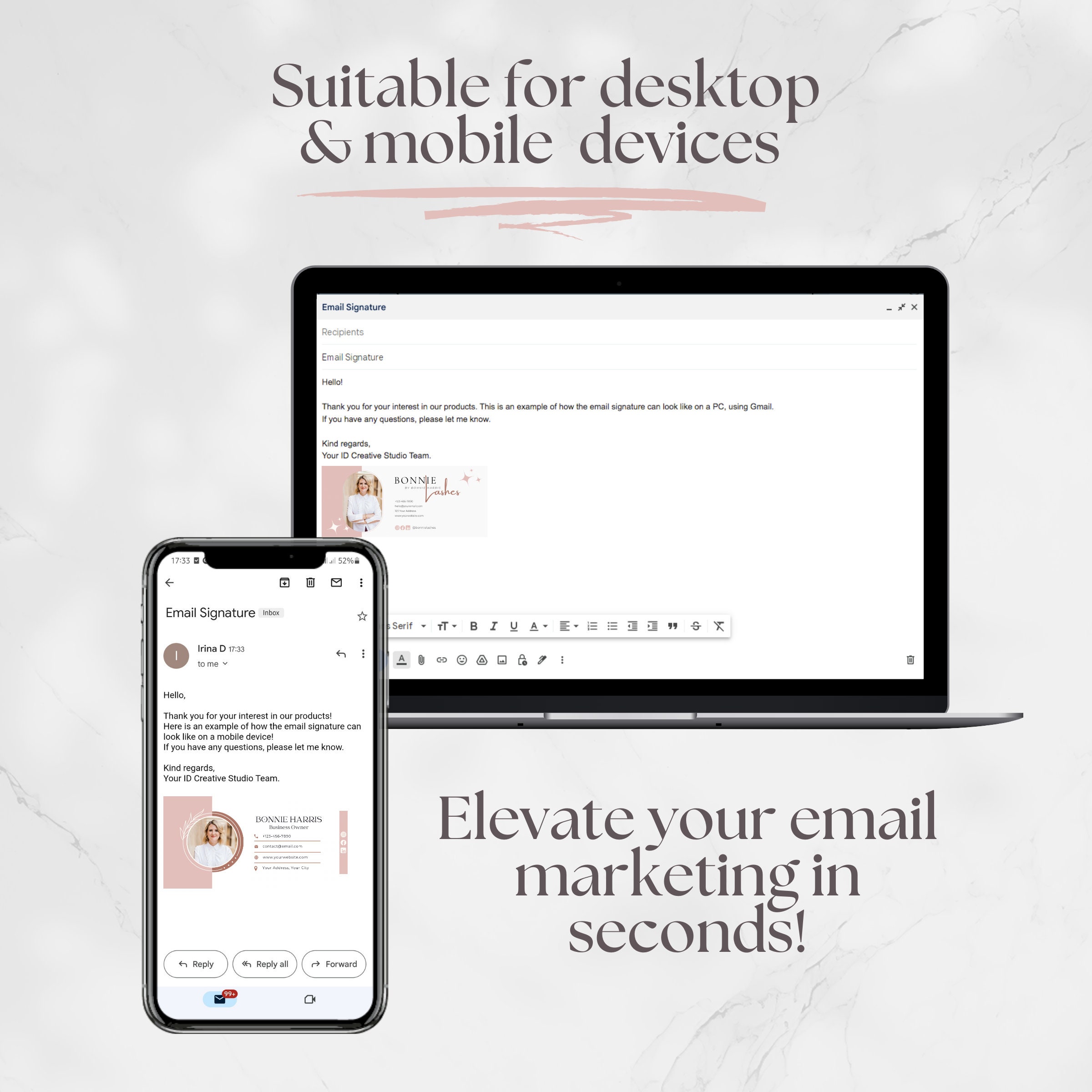 Email Signature Template Bundle, Email Marketing, Email Signature for ...