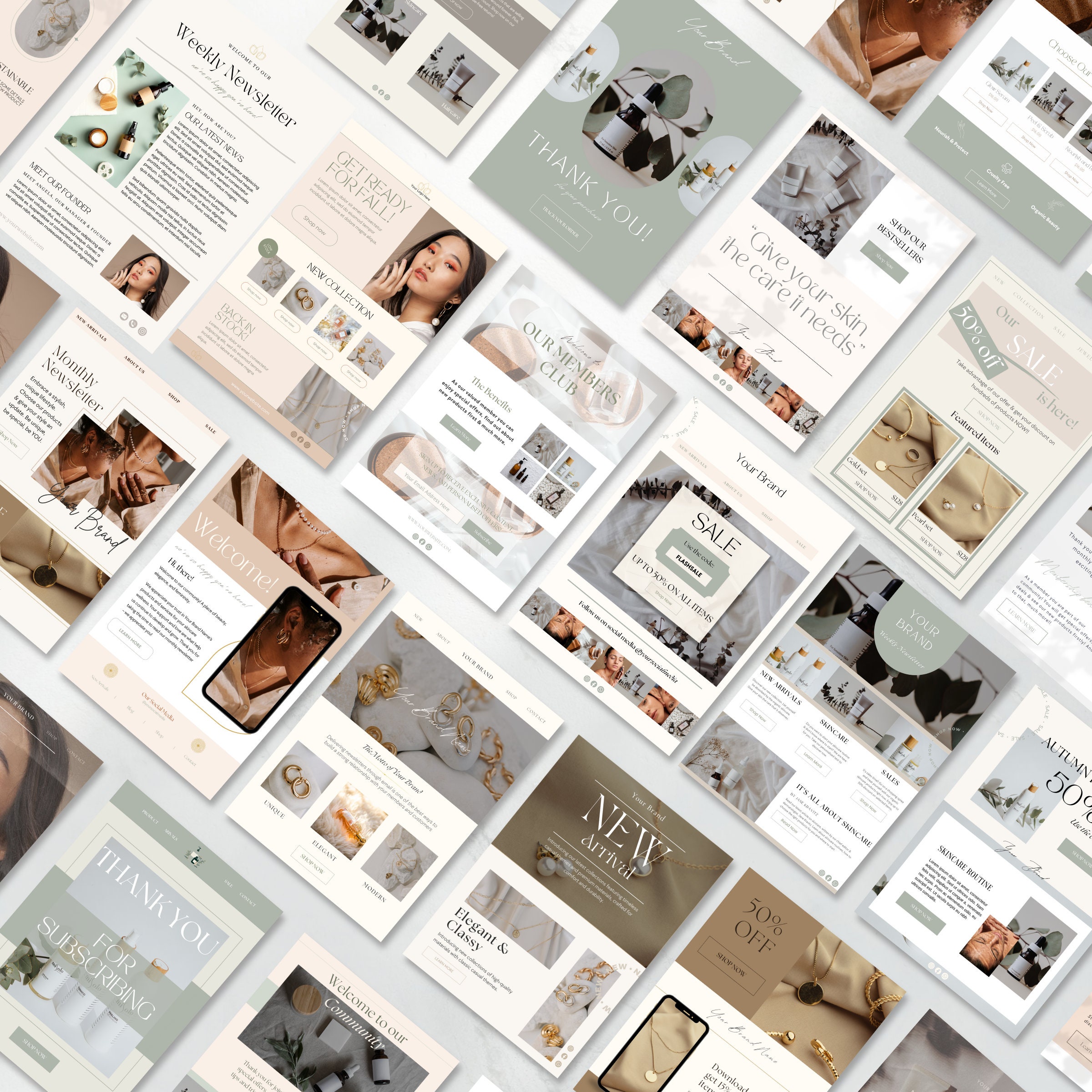 Email Newsletter Template Bundle, Email Marketing Kit, Newsletter ...