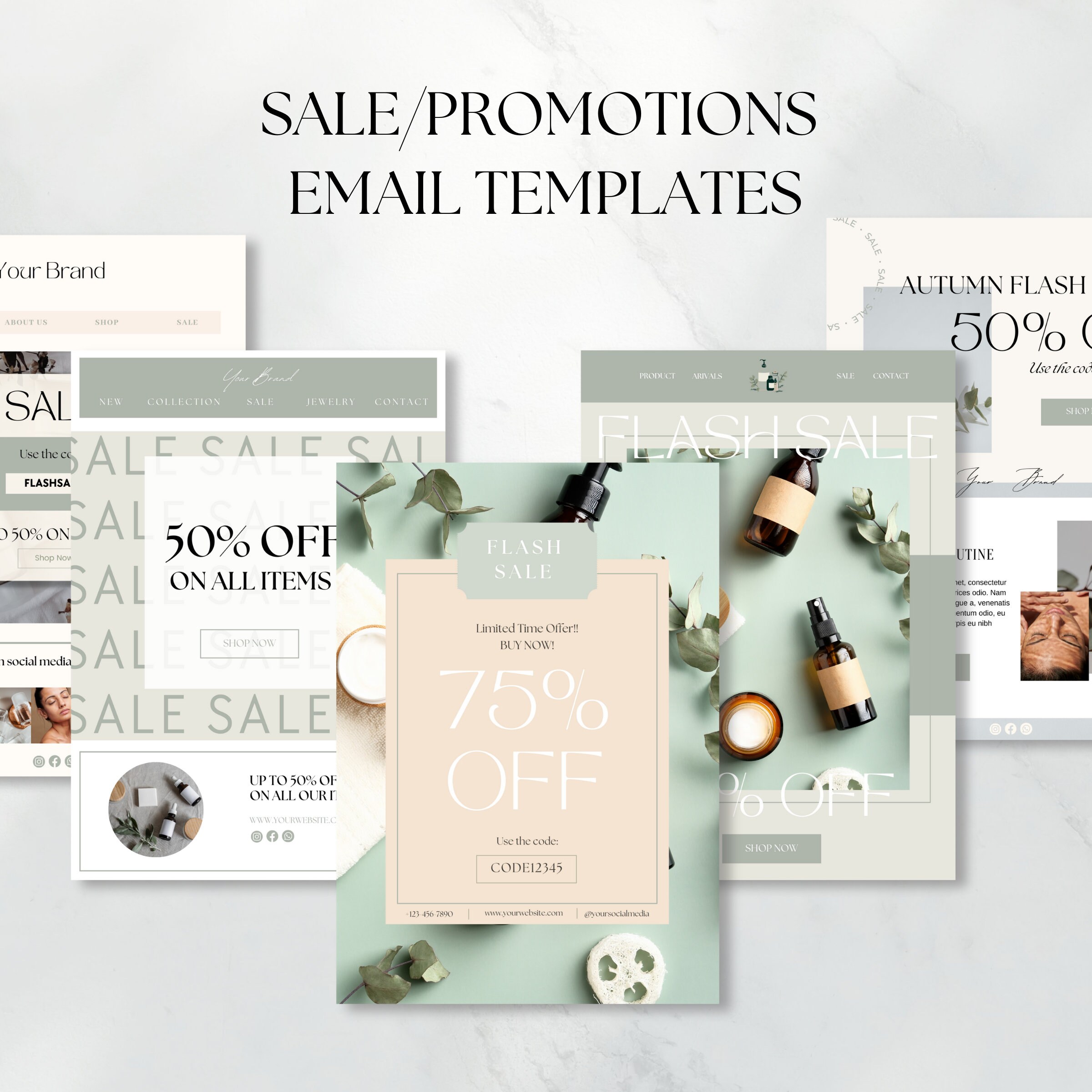 Email Newsletter Template Bundle, Email Marketing Kit, Newsletter ...