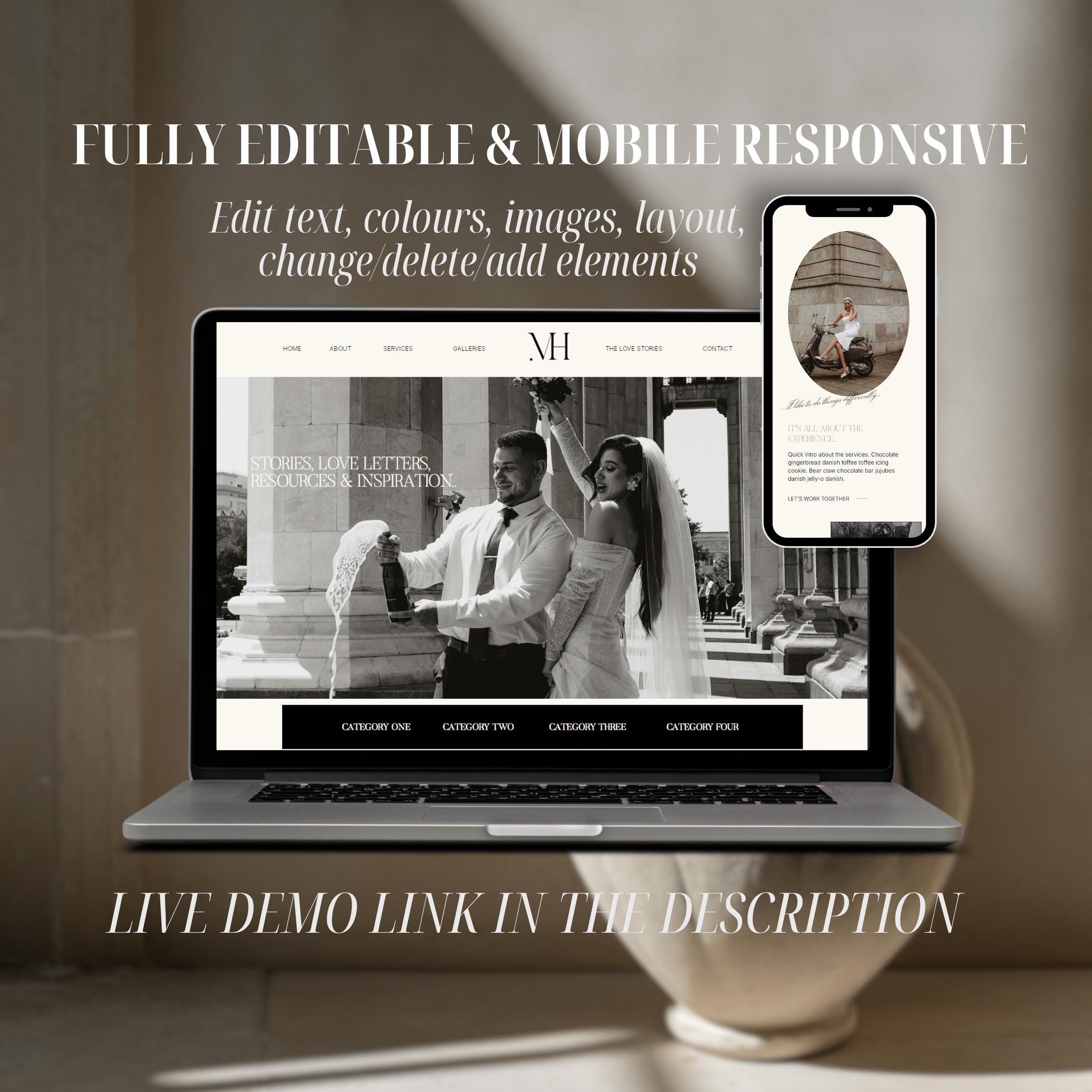 Premium Modern Showit Website Template Design, Photographer Website Template, Website Template ...