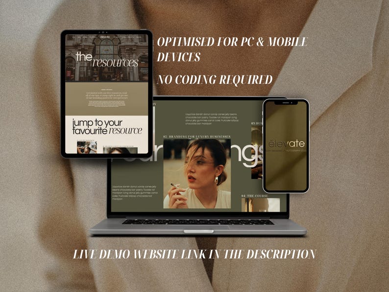 Elevated Showit Website Template: Modern Website for Photographers ...