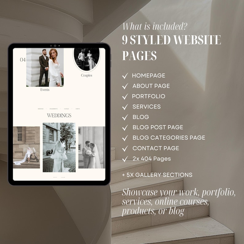 Elvated, Elegant Photography Showit Website Template: Modern Portfolio ...