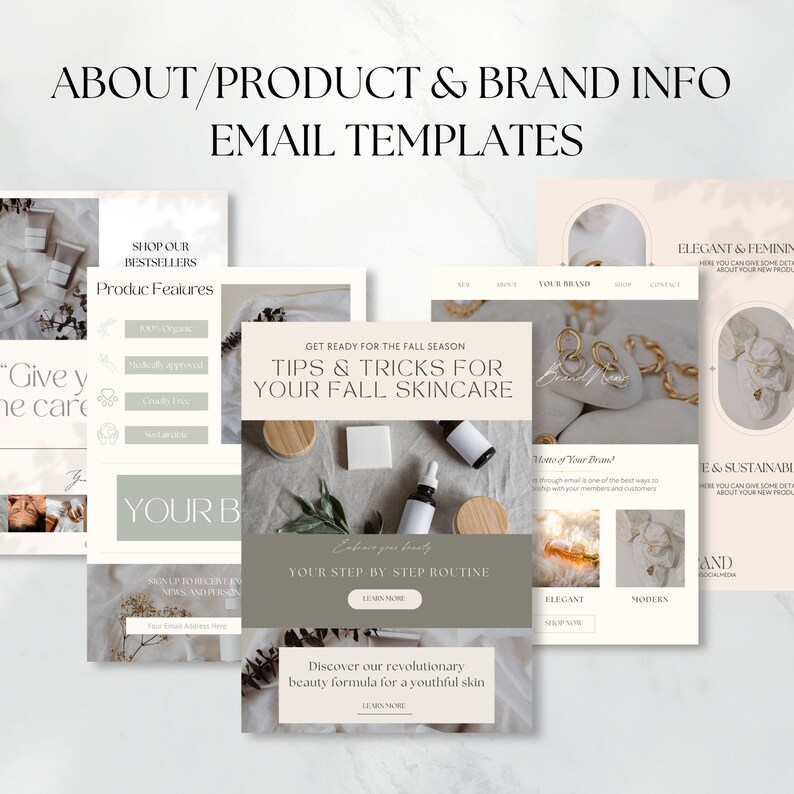 Email Newsletter Template Bundle, Email Marketing Kit, Newsletter ...
