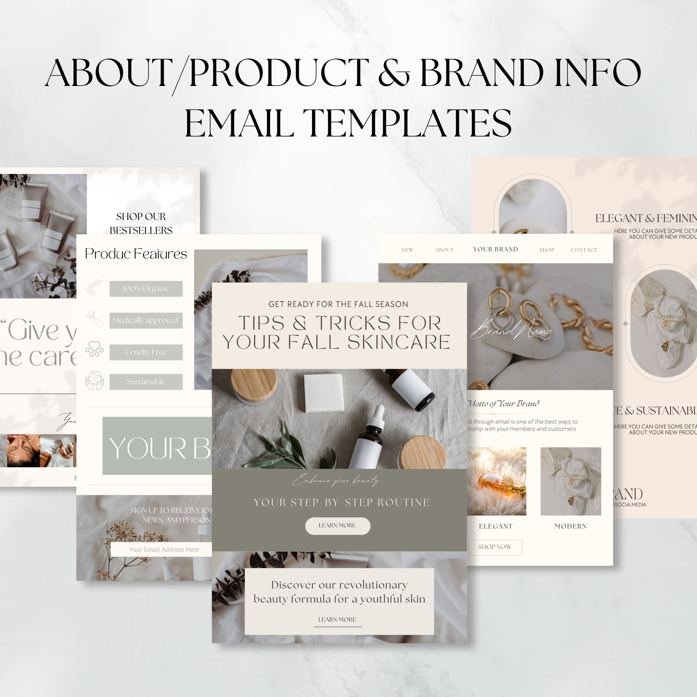 Email Newsletter Template Bundle, Email Marketing Kit, Newsletter ...