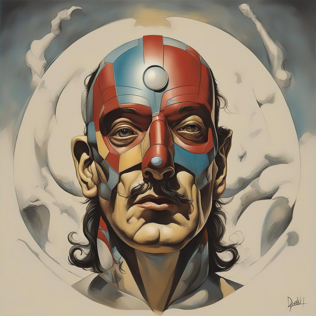 Dali Futuristic Marvel Portrait , Artdigital - Etsy