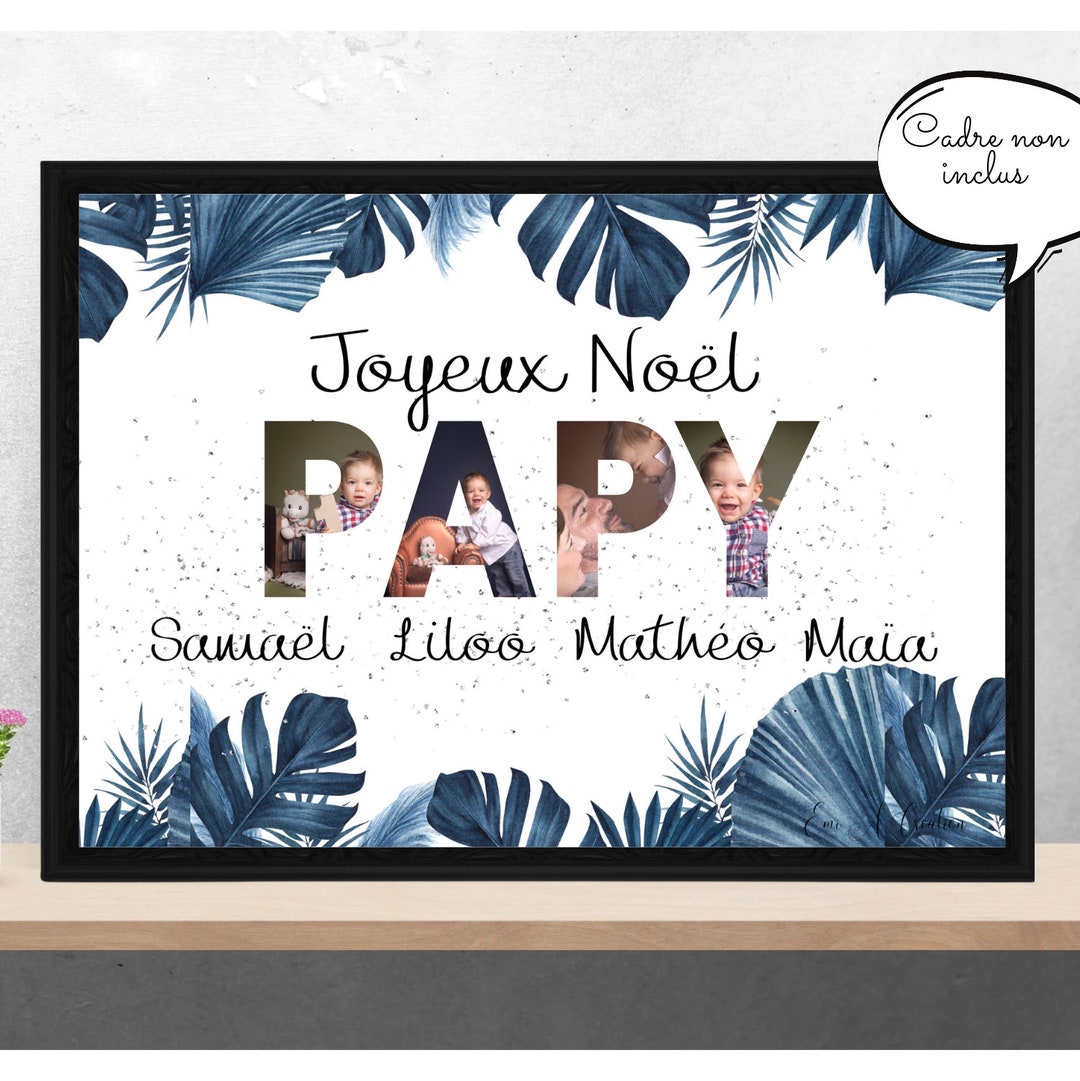 Personalized Grandpa Photo Poster Ideal for Christmas Gift - Etsy