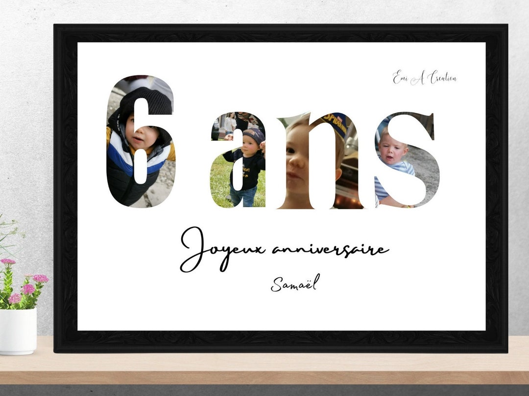 Personalized Age Photo Birthday Poster, Ideal to Offer for a Birthday ...
