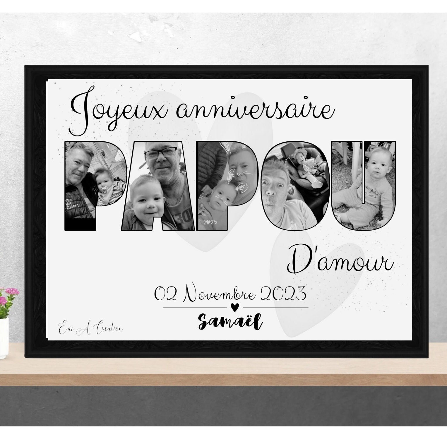 Affiche Papy Personnalisé Pour Anniversaire Papou Idéal a - Etsy