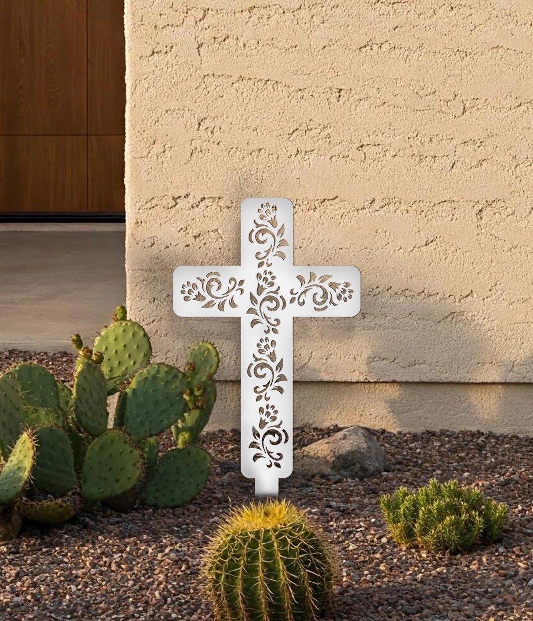 Cross for Garden or Yard, Metal Outdoor Decor, Christian Cross, Jesus ...