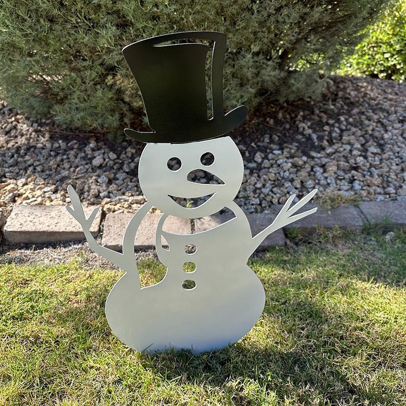 Metal Snowman - Etsy