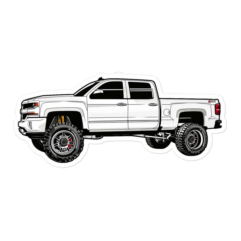 Chevrolet Silverado Truck Sticker - Etsy