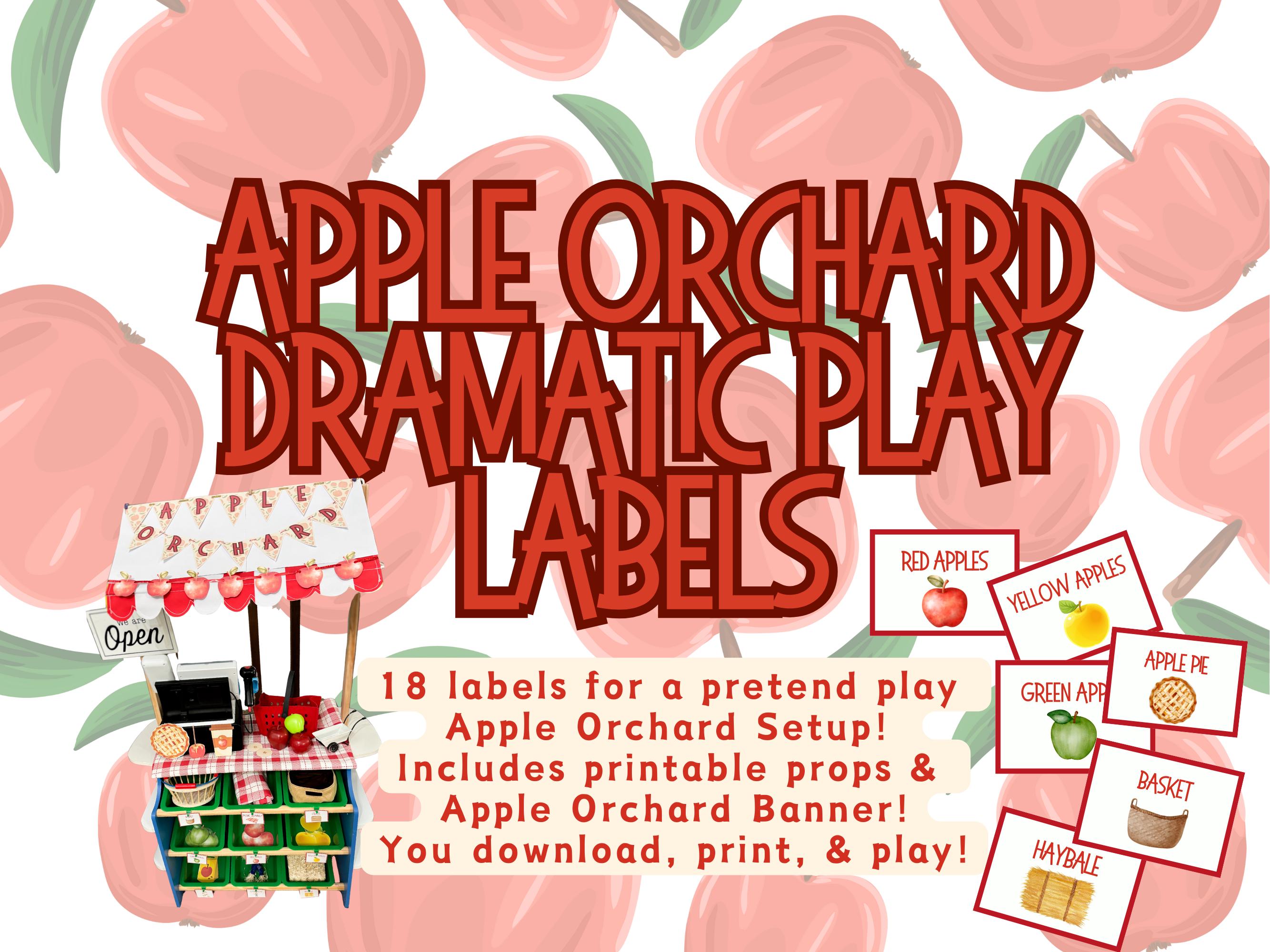 Apple Orchard Pretend Play Printables - Etsy