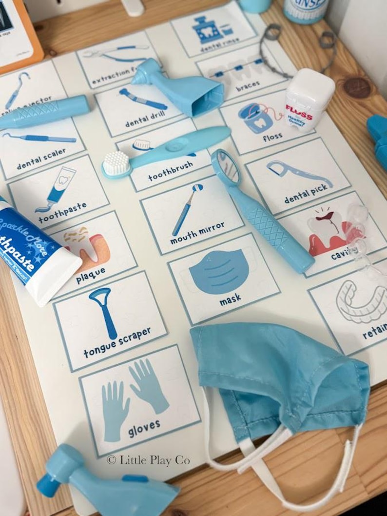 Pretend Play Dentist Printables With Large Flisat Insert - Etsy