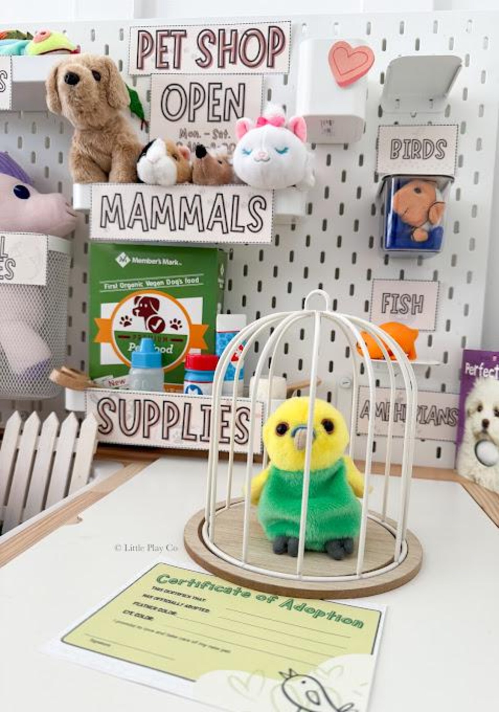 Pet Shop Pretend Play Labels, Checkup, and Adoption Certificates - Etsy
