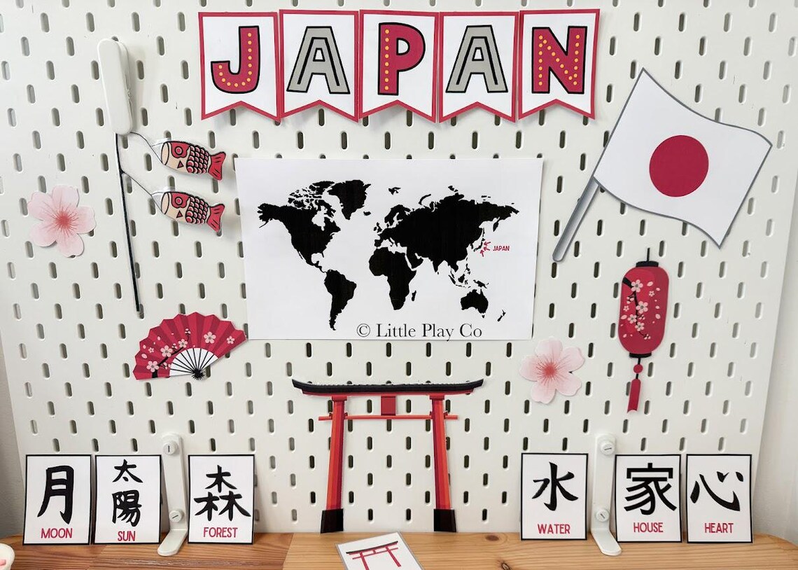 Japan Printable Pack- Sensory Bin Inserts, Flashcards, +more - Etsy