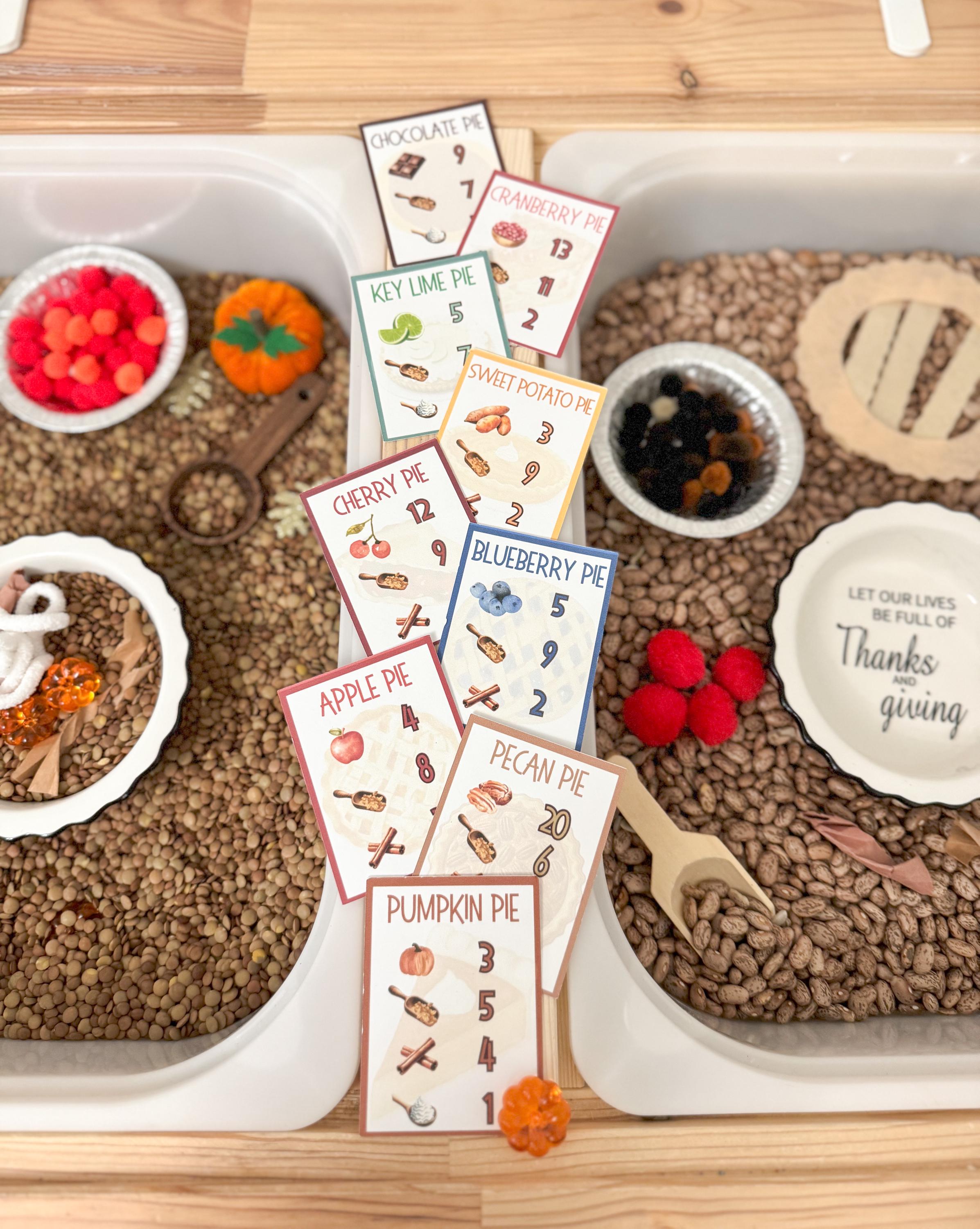 Pretend Play Pie Recipe Cards for Sensory Play - Etsy