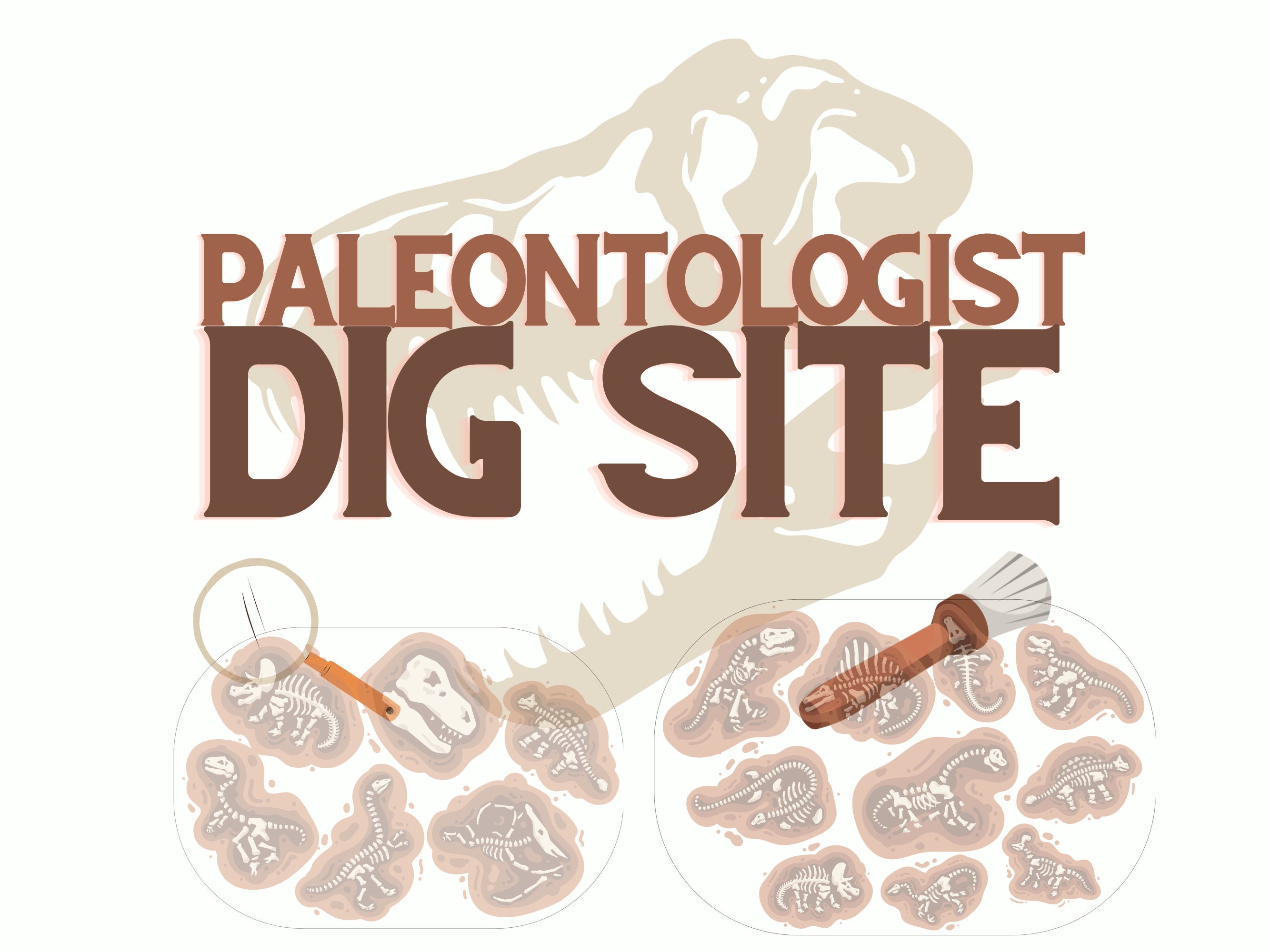 Dino Dig Flisat Insert Printables & Flashcards - Etsy