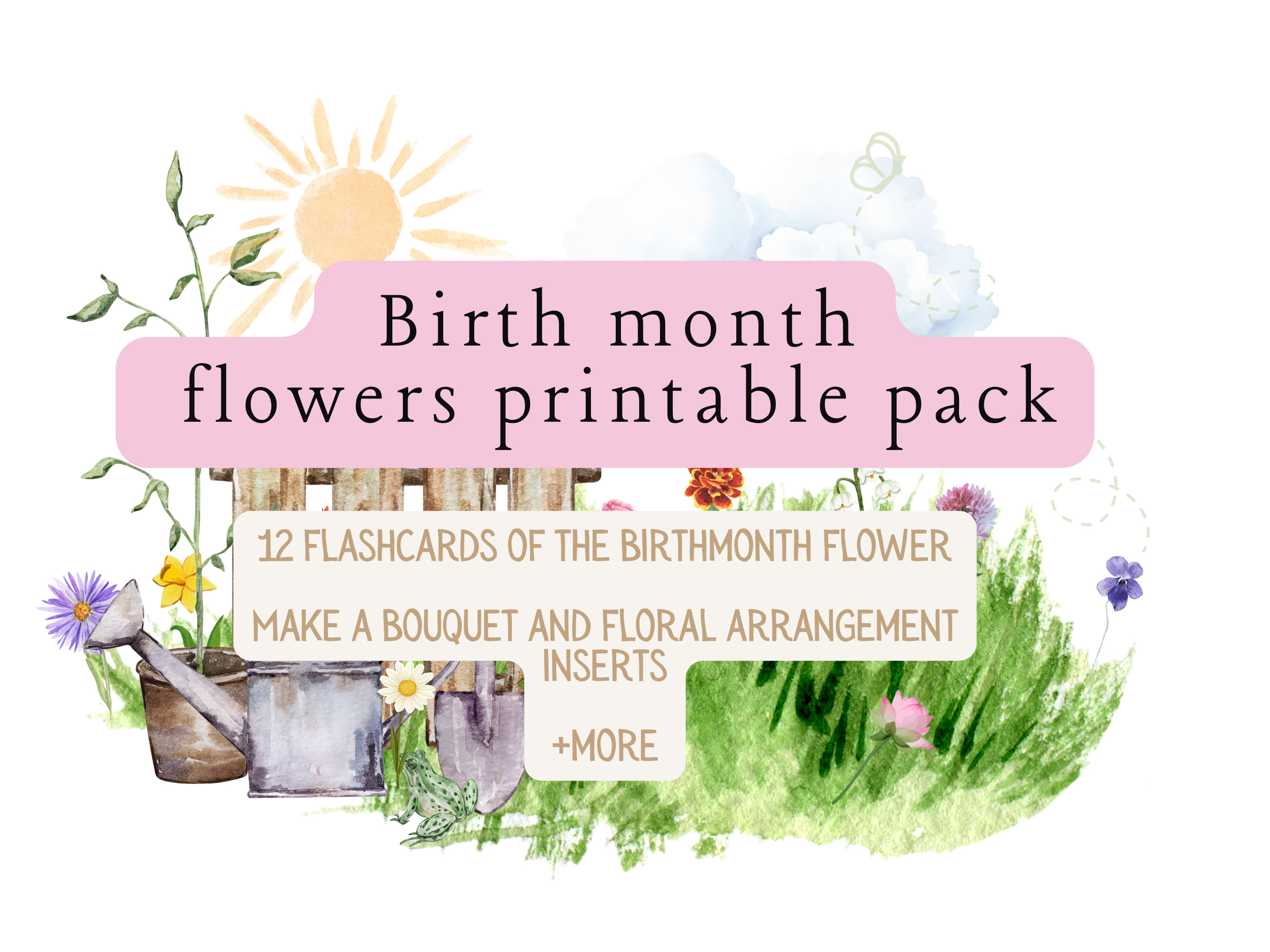 Birth Month Flowers Printable Pack - Etsy
