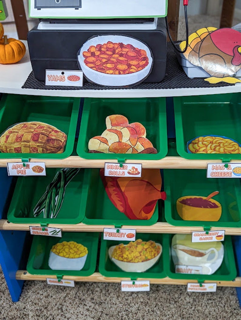 Thanksgiving Pretend Play Food and Labels - Etsy