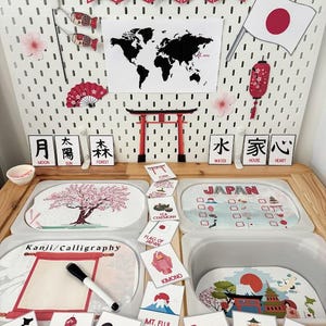 Japan Printable Pack- Sensory Bin Inserts, Flashcards, +more - Etsy