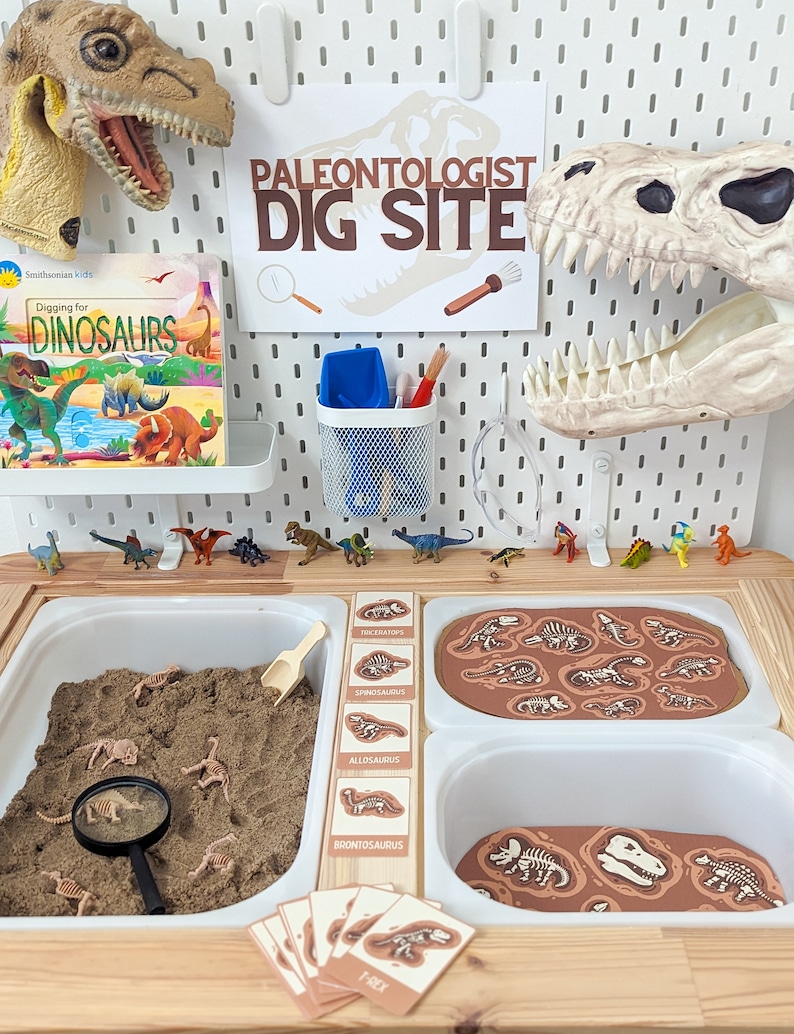 Dino Dig Flisat Insert Printables & Flashcards - Etsy