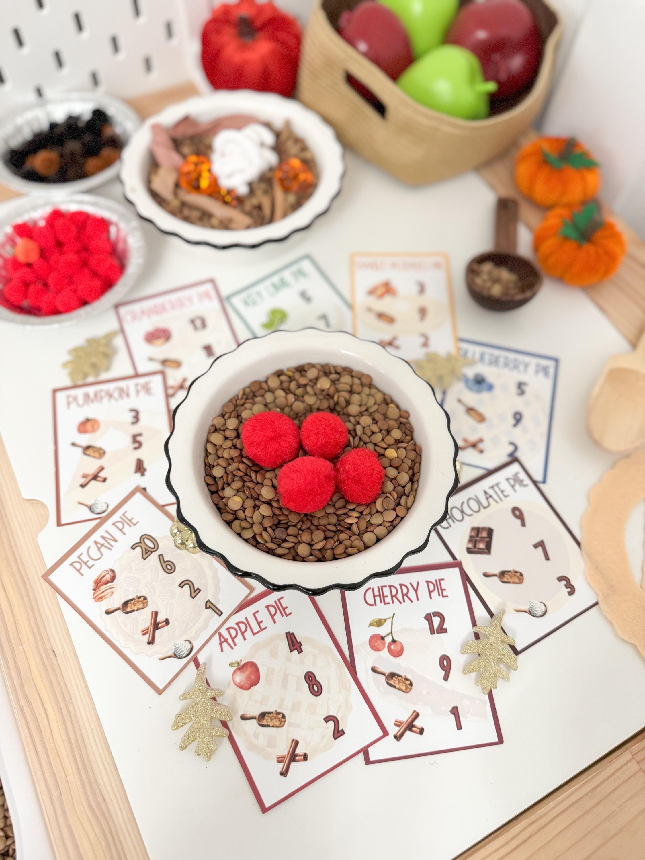 Pretend Play Pie Recipe Cards for Sensory Play - Etsy