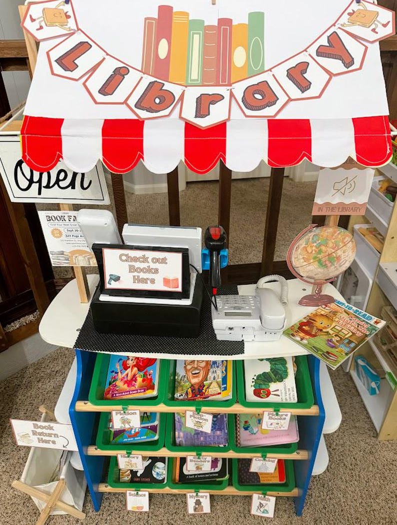 Library Pretend Play Printables - Etsy